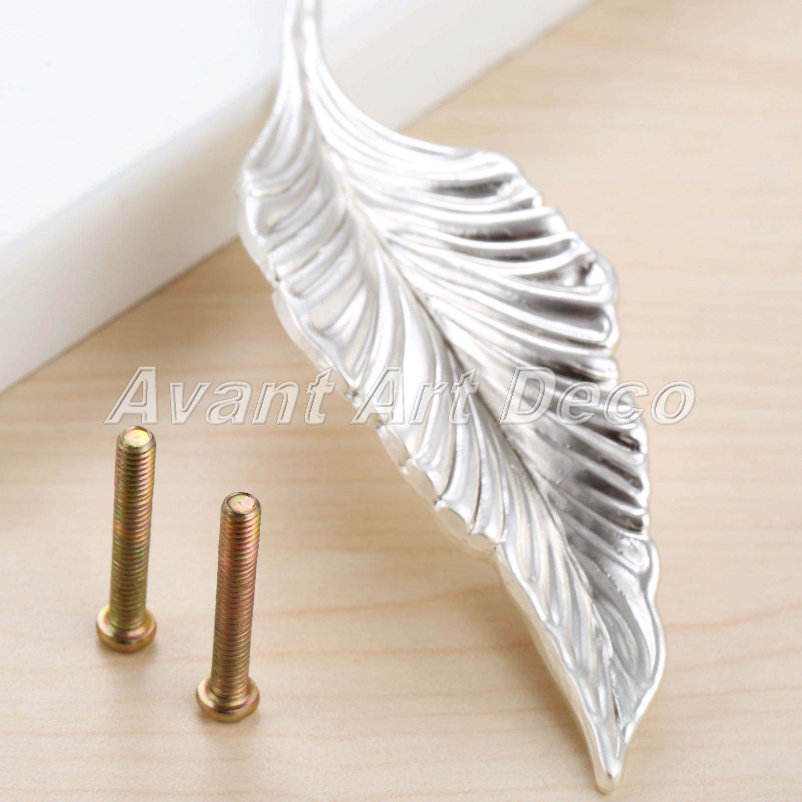 2pcs Leaf Design Cabinet Handle Pull Kitchen Furniture Drawer Door Knob ...