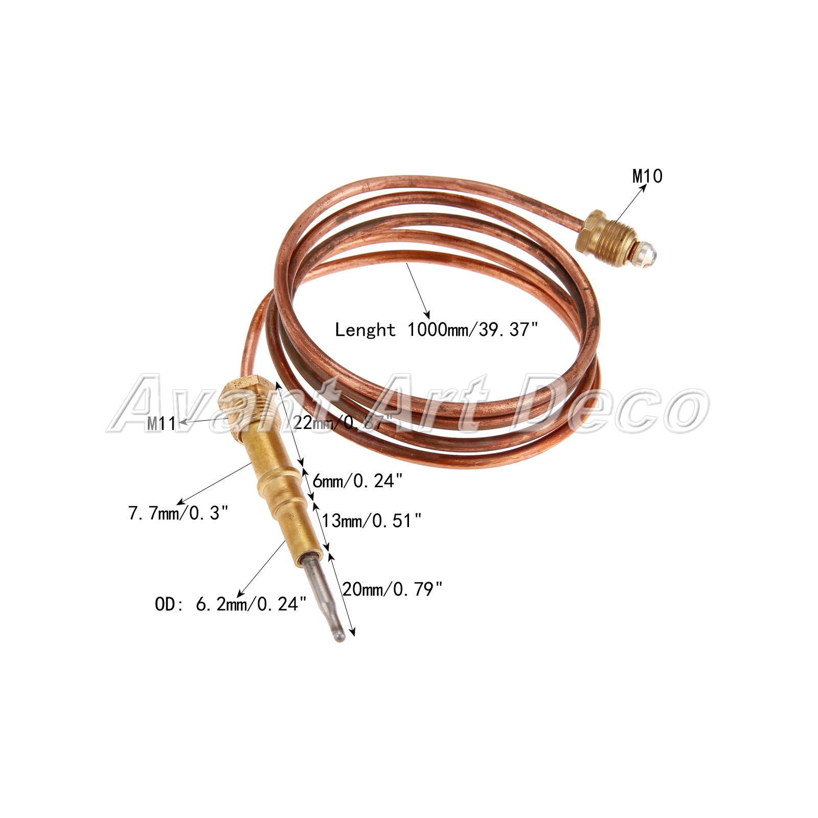 1x Universal Fireplace Thermocouple 27.5" Fire Pit Grill Gas Stove ...